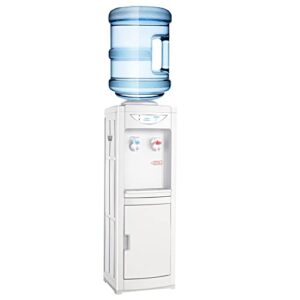 water cooler dispenser 5 gallon, water dispenser hot & cold top-loading water cooler for 5 gallon bottle with child safety lock removable drip tray & storage cabinet for home office