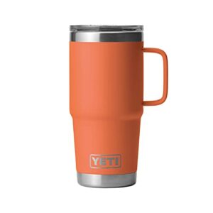 YETI Rambler 20 oz Travel Mug, Stainless Steel, Vacuum Insulated with Stronghold Lid, High Desert Clay