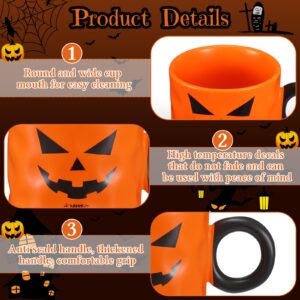 Zhehao 4 Pieces Halloween Mugs 15oz Mug Set Halloween Coffee Mugs with Handle Halloween Ceramic Matching Mugs for Home School Office Table Centerpieces Housewarming Holiday Party Gift (Cute Style)