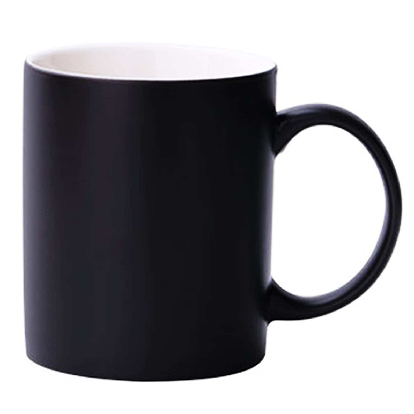 HOMEYES Black Novelty Coffee Mugs, 330 ML 11.2 OZ, Ceramic Cup (C, Black)