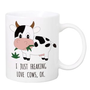 cute cow coffee mug birthday gifts for women, friend, sister, mothers day gifts for mom grandma,girlfriend birthday, anniversary, romantic gift, boyfriend or husband gift,valentines day gifts for her