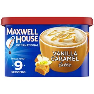 Maxwell House International Vanilla Caramel Latte Café-Style Instant Coffee Beverage Mix (8.7 oz Canister)