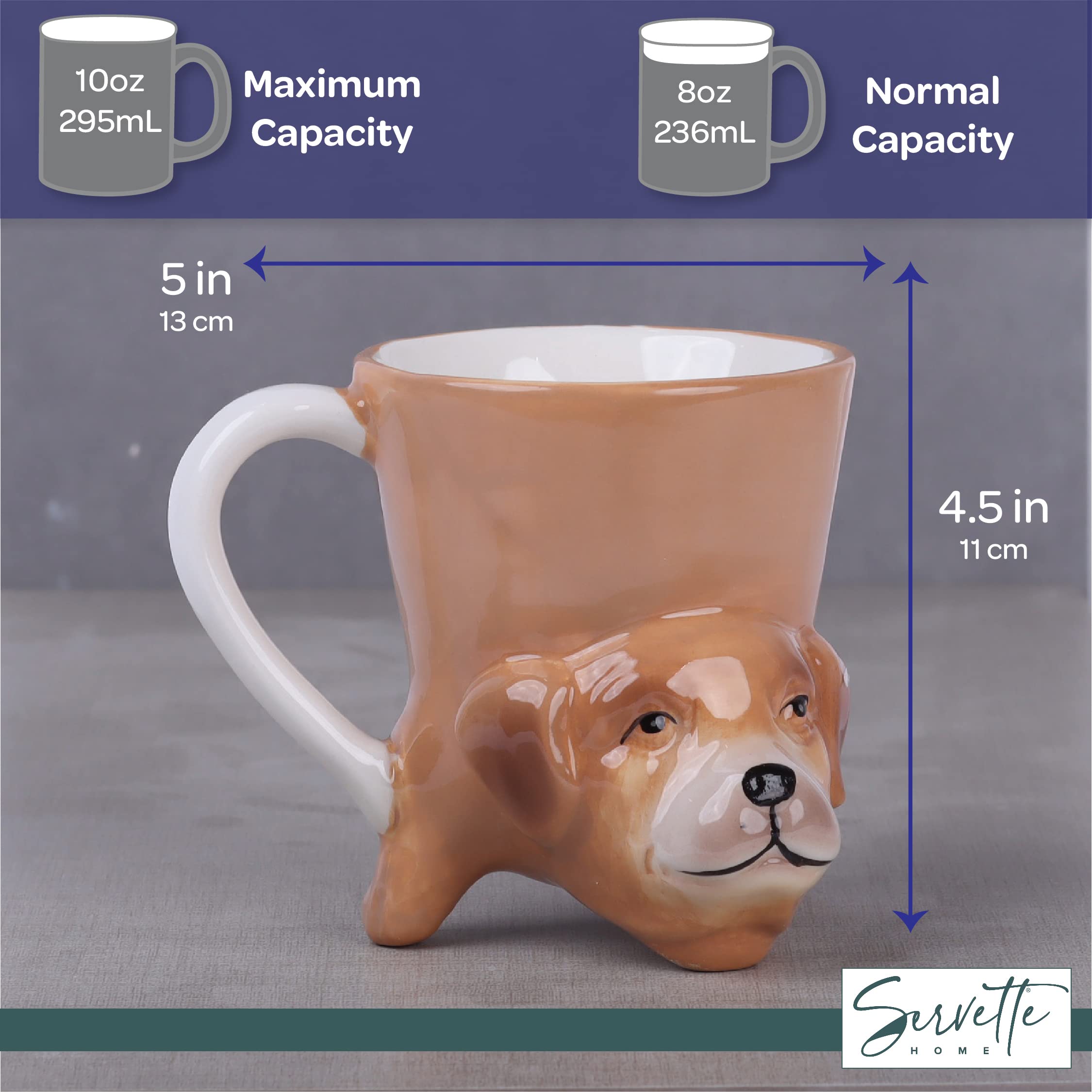 Servette Home Ceramic Coffee Mug 10oz Dog Mug