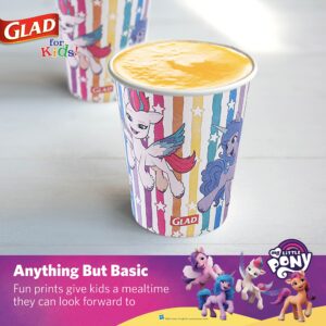 Glad for Kids My Little Pony Paper Cups | My Little Pony Cups with Stripes, Kids Drinking Cups | My Little Pony Unicorn Paper Cups for Everyday Use, 9 oz Paper Cups 20 Ct