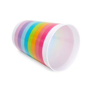 Sparkle and Bash 16 oz Plastic Tumbler Cups for Kids, Rainbow Party Supplies (16 Pack)