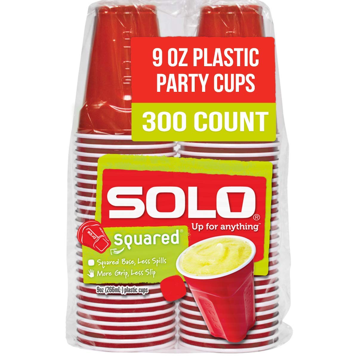 SOLO Cup Company Small Red Plastic Party Cups, 9 Ounce, 300 Count (ASQ950-20004)