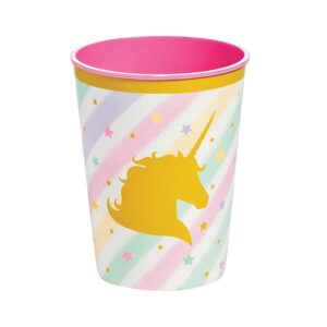 fun express unicorn sparkle plastic cup (16oz) - party supplies - 1 piece