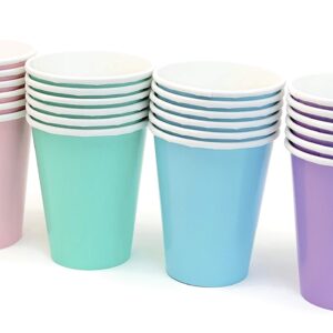 Pastel Rainbow Party Paper Cups 9 Ounce (24 Pack)