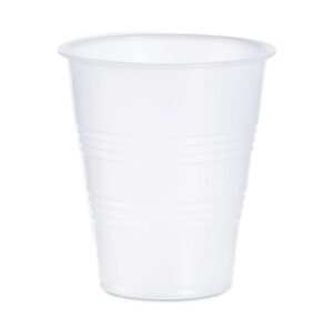 dart y7 7 oz. conex galaxy polystyrene plastic cold cups - clear (25 packs/carton)