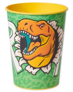 american greetings dinosaur birthday party supplies, reusable party cups (16 oz, 8-count)