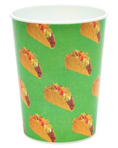 american greetings taco party supplies, 16 oz. reusable plastic cups (8-count)