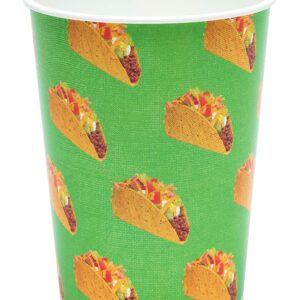 American Greetings Taco Party Supplies, 16 oz. Reusable Plastic Cups (8-Count)