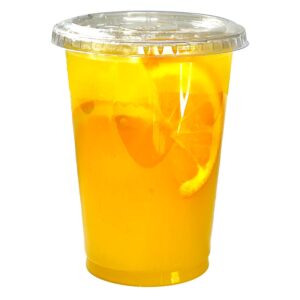 clear plastic disposable cups | 14 oz cups, 500 pack | crystal clear pet cup | cold smoothie | iced coffee go cups | ideal for coffee, parfait, juice, soda, cocktail, party cups (14oz, 500 count)