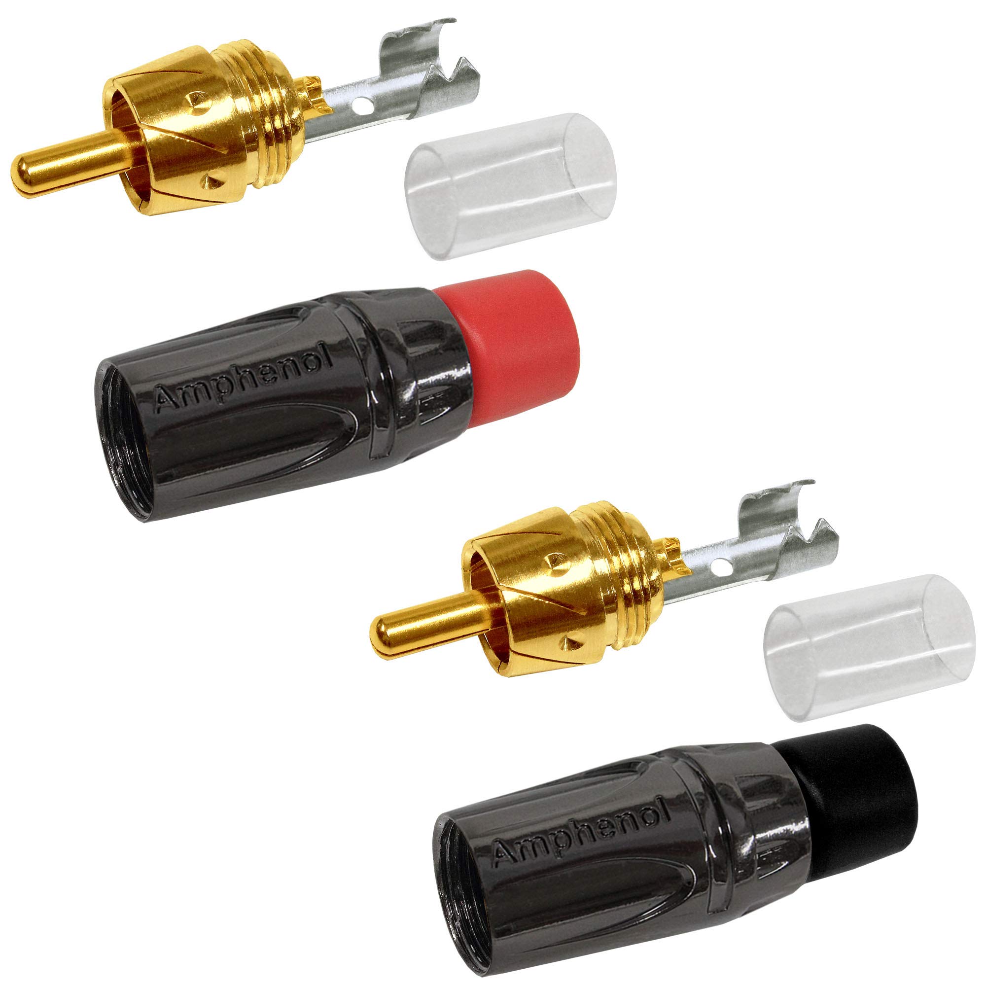 WORLDS BEST CABLES 2 Foot - RCA to XLR (Male) Cable Pair – Gotham GAC-4/1 (Black) Star-Quad Audio Interconnect Cable & Amphenol ACPL RCA & Neutrik Male XLR Gold Plugs - CUSTOM MADE