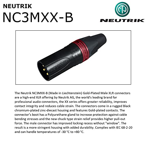 WORLDS BEST CABLES 1.5 Foot - RCA to XLR (Male) Cable Pair - Canare L-4E6S Star-Quad Audio Interconnect Cable & Amphenol ACPL RCA & Neutrik Male XLR Gold Plugs - CUSTOM MADE