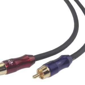 VKheroKV Wv-rcato2/rcakite-05 RCA Stereo Plug Male to Dual RCA Stereo Plug Male 1 Input 2 Output Stereo Audio Splitter Cable/Gold Plated Plug / 4n OFC Pure Copper Wire (6.5FT (200CM))