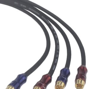 VKheroKV Wv-rcato2/rcakite-05 RCA Stereo Plug Male to Dual RCA Stereo Plug Male 1 Input 2 Output Stereo Audio Splitter Cable/Gold Plated Plug / 4n OFC Pure Copper Wire (6.5FT (200CM))