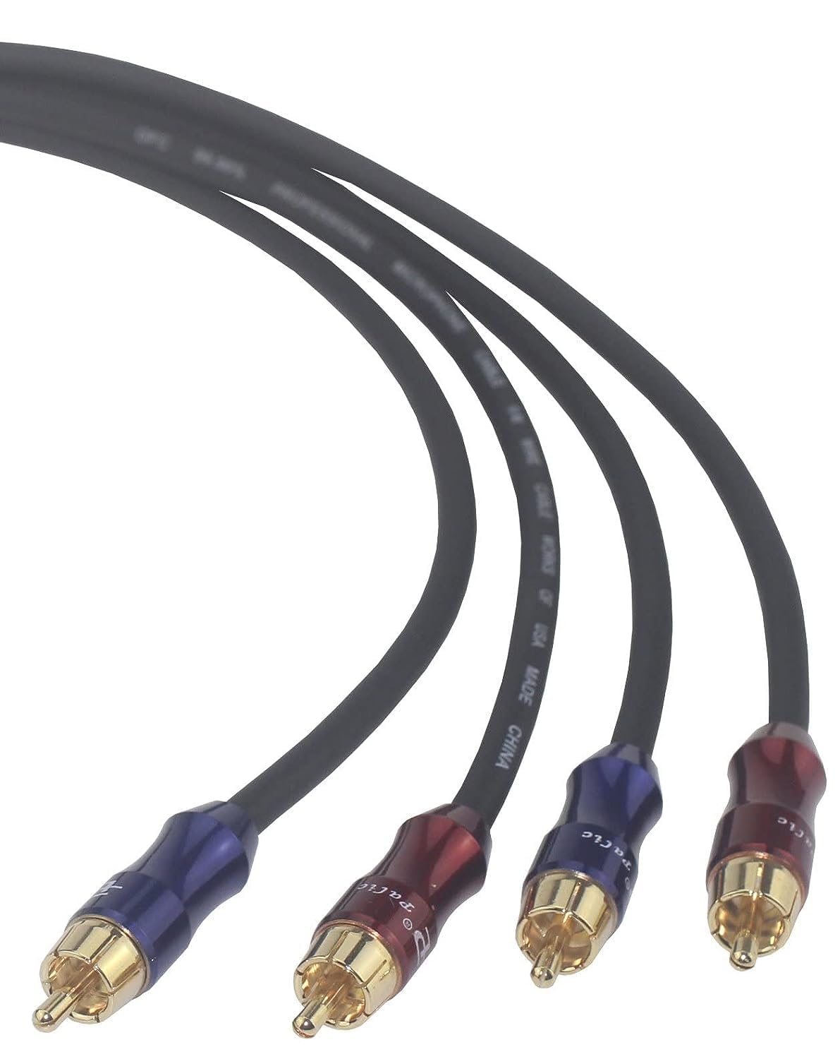 VKheroKV Wv-rcato2/rcakite-05 RCA Stereo Plug Male to Dual RCA Stereo Plug Male 1 Input 2 Output Stereo Audio Splitter Cable/Gold Plated Plug / 4n OFC Pure Copper Wire (6.5FT (200CM))