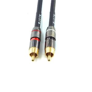 WJSTN rca to rca cable 1ft Stereo Audio Cable,1rca to 1rca cable short Apply to with Speaker, AMP, Turntable, Receiver, Home Theater, Subwoofer, Double Shielded 2Pack