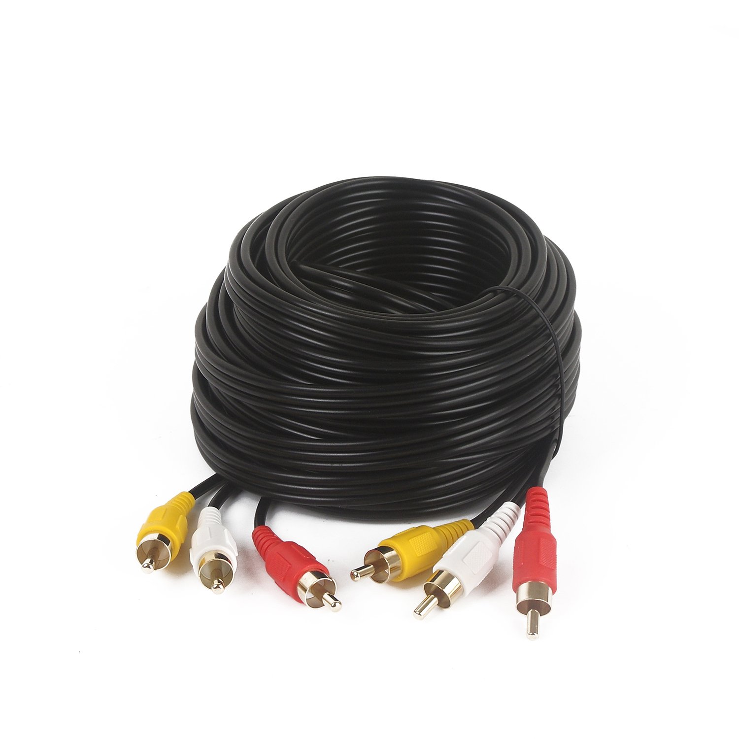 Audio Video Cable,Composite 50 ft Cord RCA to RCA M/Mx3,AV Cable for TV,DVD,VCD etd.