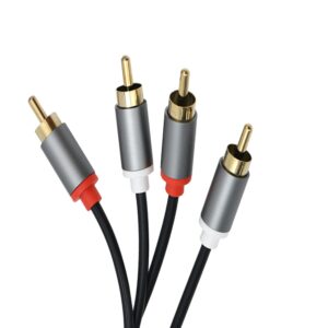 toyayayo rca cables 3ft - gold plated 2rca male to 2rca male stereo audio cable - 2 channel rca to rca audio cable - dual shielded rca cable for amplifiers, car audio, home theater, speakers