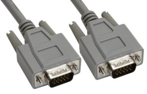 amphenol cs-dsdhd15mm0-025 15-pin hd15 deluxe d-sub cable, shielded, male/female, 25', gray