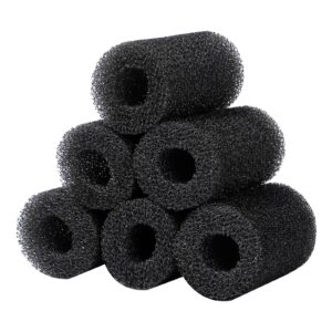 aquaneat 6-pack pre-filter sponge for aquarium shrimp fry fish tank filter 1” intake, replacement foam cover