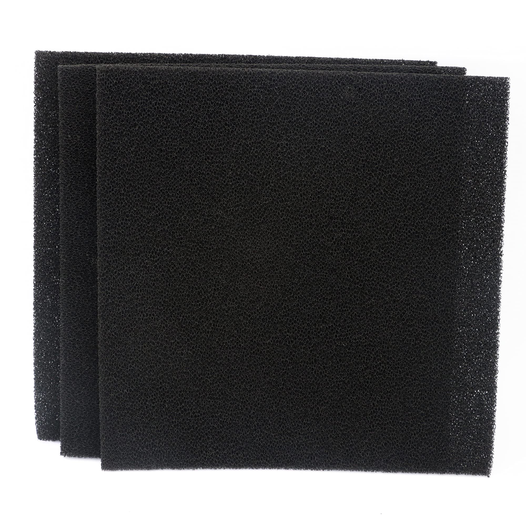 Aquafa Cut to Fit Activated Carbon Filter Sheet,Sponge Filter Carbon for Aquarium Fish Tank Pond Reef Canister 9.8x9.8x0.4inch 3 pcs