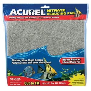 acurel llc nitrate reducing media pad aquarium and pond filter accessory, 10-inch by 18-inch