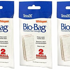 Tetra Whisper Assembled Bio-Bag Filter Cartridges Small - 6 Total Filters (3 Packs with 2 Filters per Pack)