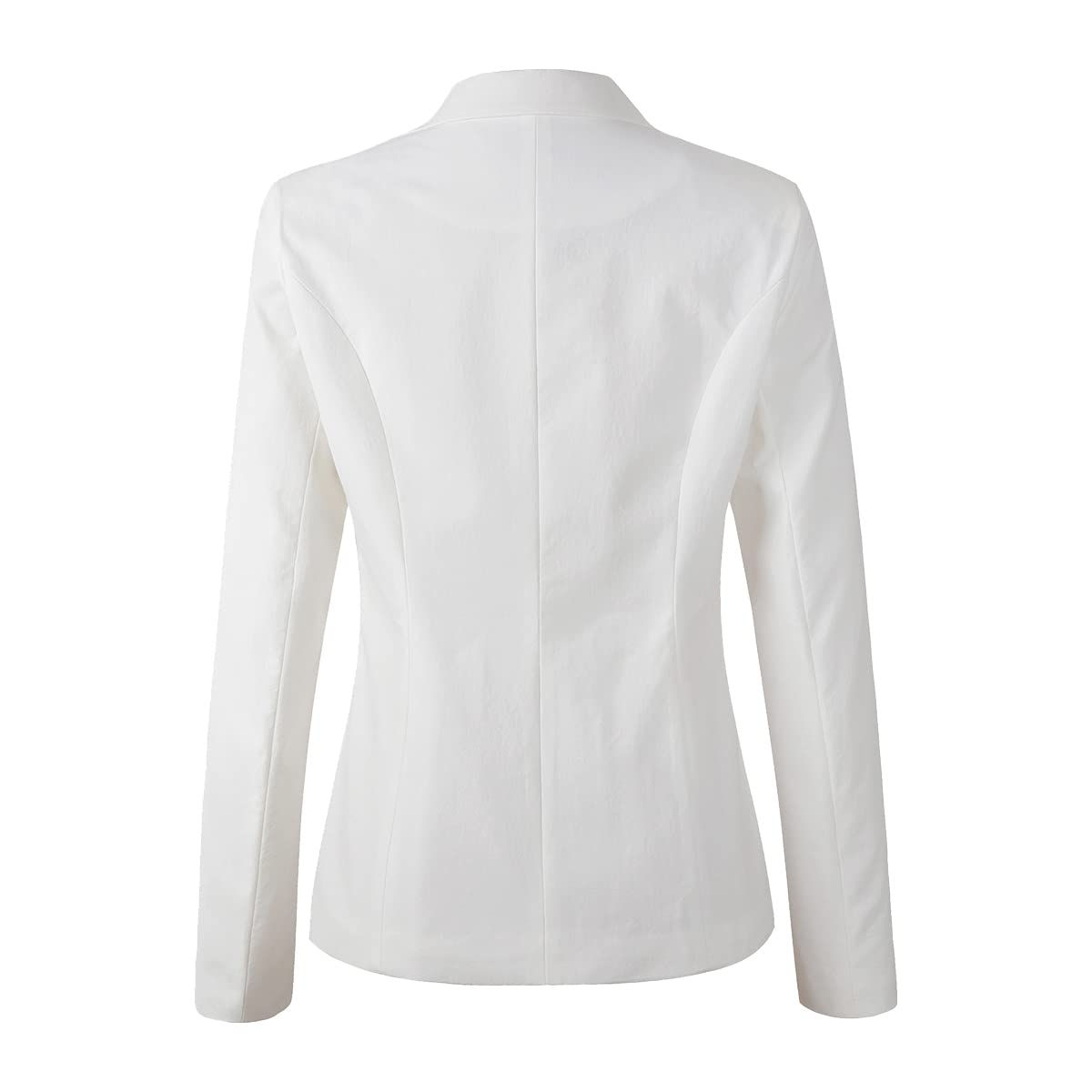 Beninos Womens One Button Blazer Lightweight Office Work Suit Jacket (D918 White, XS)