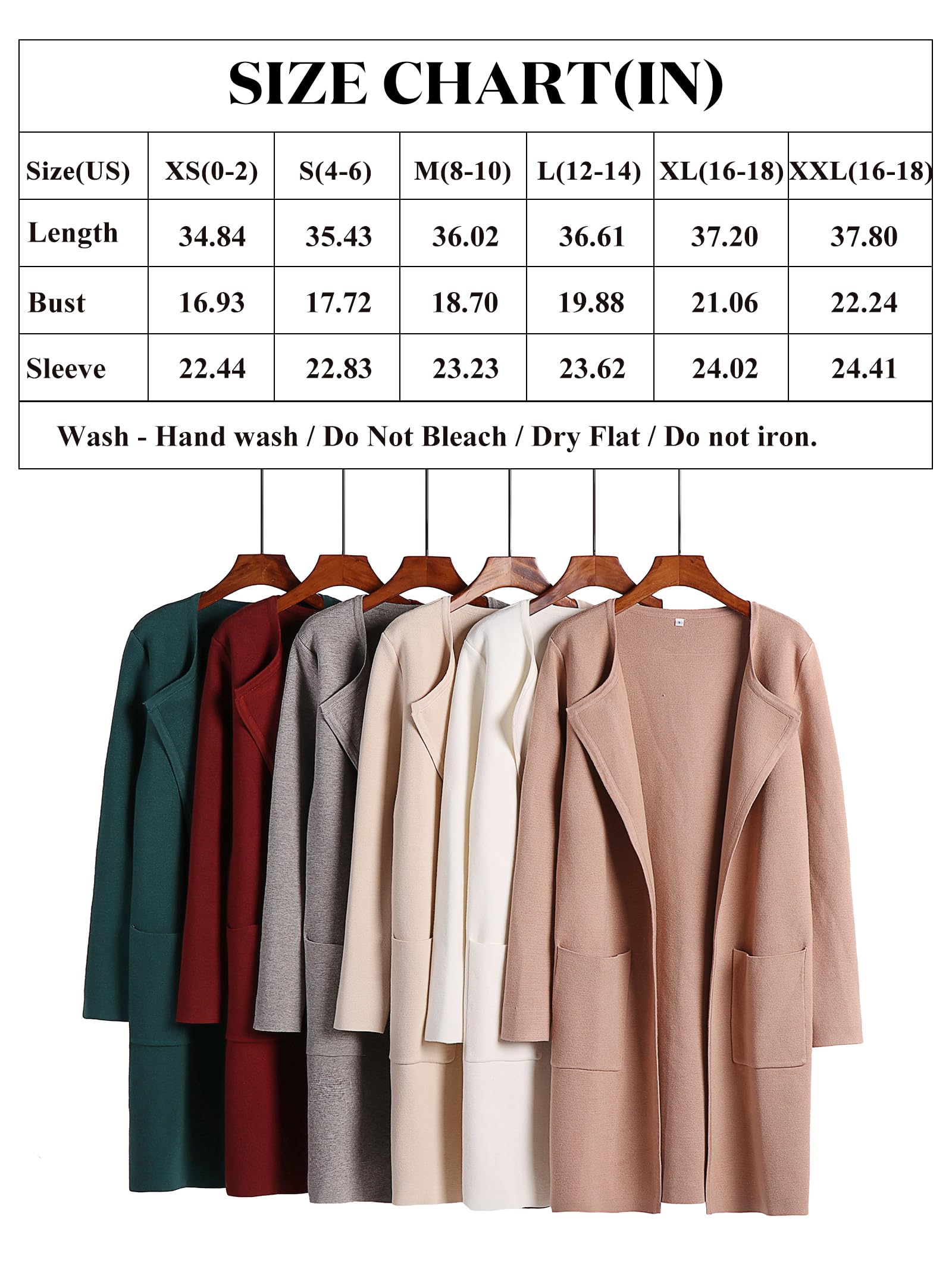 ANRABESS Women's Open Front Knit Lightweight Cardigan Casual Long Coatigan Sweater Lady Jacket Coat 2024 Fall Outerwear Large Khaki