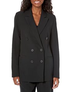 the drop women's kurt double breasted blazer, black, medium