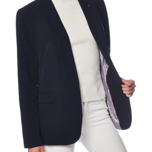 Tommy Hilfiger Women's Blazer – Business Jacket with Flattering Fit and Single-Button Closure, Deep Midnight, 16