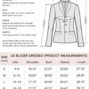 Cnkwei Womens Casual Blazers Open Front Long Sleeve Lapel Collar Work Office Jacket Black