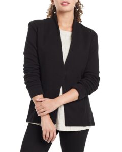 nic+zoe women's sleek jacket, black onyx