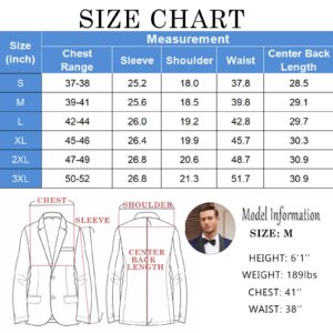 COOFANDY Men's Floral Tuxedo Suit Jacket Dinner Jacket Party Prom Wedding Blazer Jackets, Wine Red, XX-Large