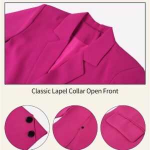 V FOR CITY Blazers for Women Business Casual Long Sleeve Open Front Lapel Button Work Office Blazer Jacket with Pockets