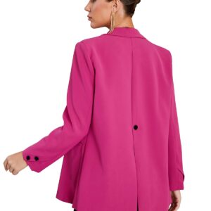 V FOR CITY Blazers for Women Business Casual Long Sleeve Open Front Lapel Button Work Office Blazer Jacket with Pockets