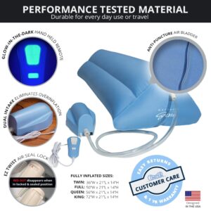 Contour Mattress Genie Inflatable Bed Wedge | Twin Size, Portable, Turns Any Bed Into an Adjustable Bed, Hospital Bed Rental Alternative | Perfect for Elderly, Snoring, Reflux, GERD, Post-Surgery