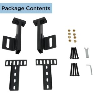 Goyappin Headboard Brackets, Adjustable Bed Headboard Wall Mounting Brackets, Universal Headboard Brackets for Metal Bed Frame, Black Footboard Extension Kit for Twin Full Queen King Size Bed