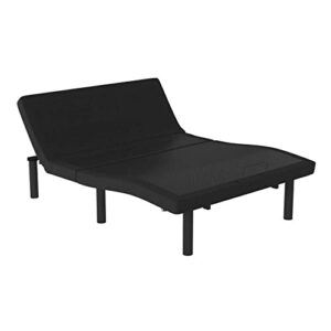 flash furniture selene adjustable bed base-black anti-skid upholstery-height adjustable legs-programmable wireless remote-independent head/foot incline-full