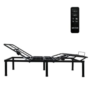 micoud adjustable bed frame, zero gravity, wireless remote control, 705 lb. quick assembly, black