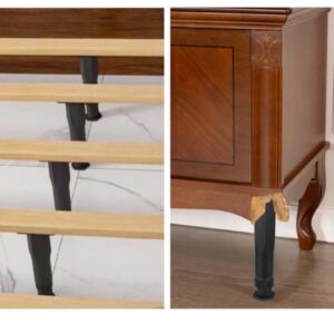 mdkave Sturdy Adjustable Frame Legs 2pcs,with a Height Range of 8.2" to 14.7",Enhance Your Bed Frame with Adjustable Leg Support Lsize(1)