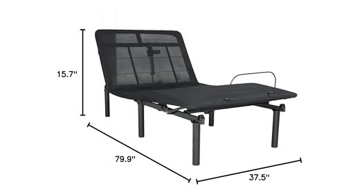 ccko Electric Adjustable Bed Frame with Independent Head & Foot Incline, Twin XL Adjustable Bed Base Motorized Bed Frame with Wireless Remote Control and Quiet Motor, Quick and Easy Assembly