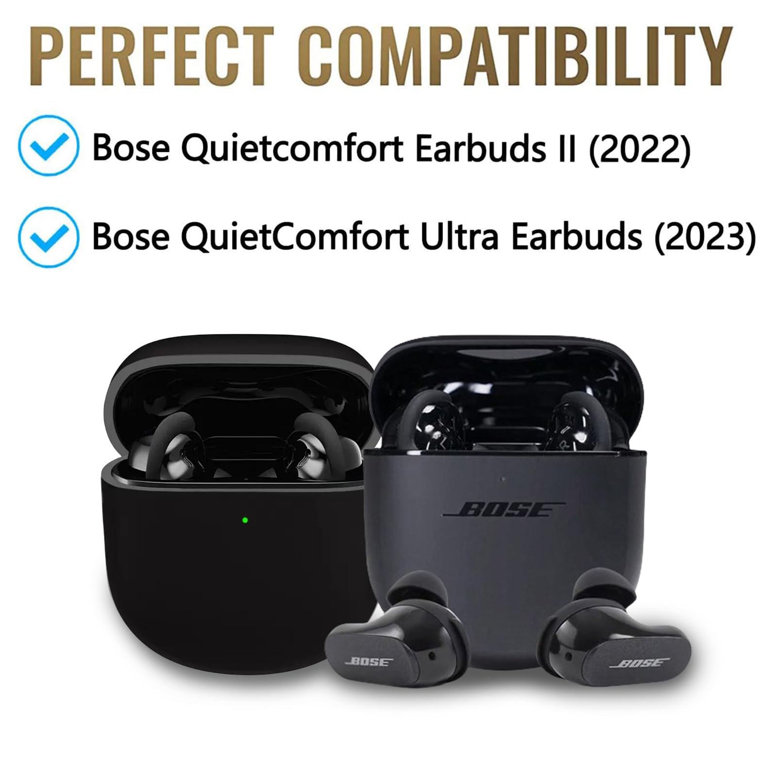 SKPY Compatible with Bose QuietComfort Earbuds II (2022) / Ultra Earbuds (2023) 3D Cute Anti-Fall Case with Keychain Kawaii Protective Cover