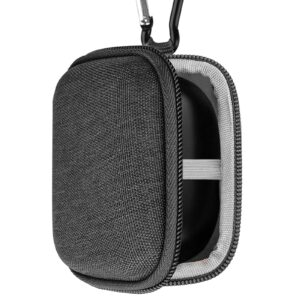 geekria shield earbuds case compatible with bose quietcomfort earbuds ii true wireless earbud, replacement hard shell travel carrying bag with carabiner clip (grey)