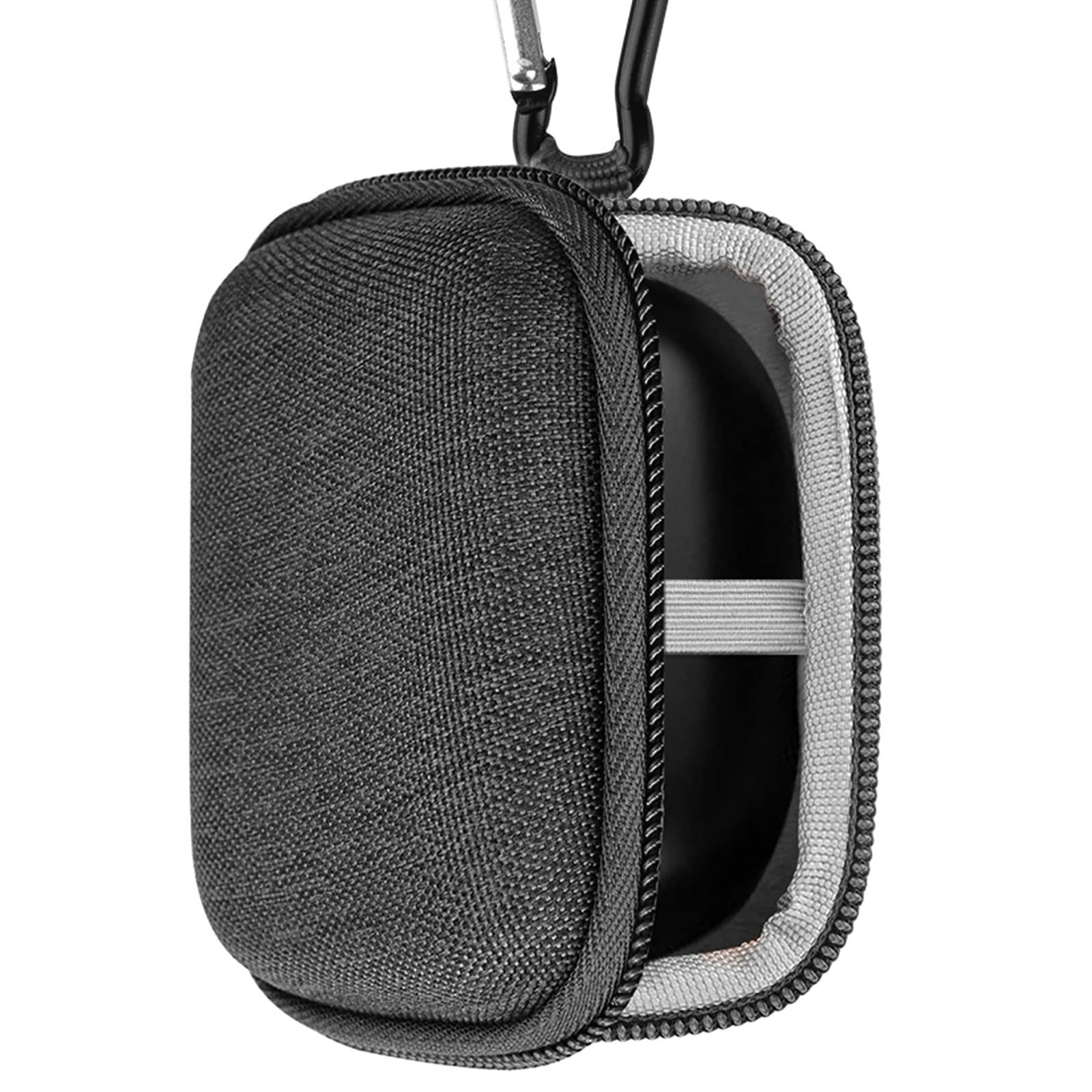 Geekria Shield Earbuds Case Compatible with Bose Quietcomfort Earbuds II True Wireless Earbud, Replacement Hard Shell Travel Carrying Bag with Carabiner Clip (Grey)