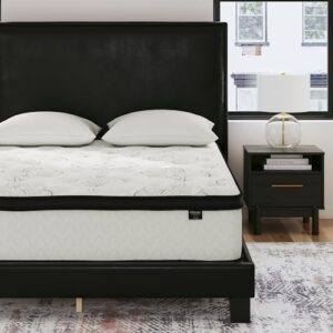 signature design by ashley king size chime 12 inch medium firm hybrid mattress with cooling gel memory foam