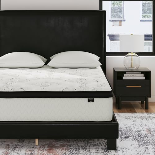 Signature Design by Ashley King Size Chime 12 Inch Medium Firm Hybrid Mattress with Cooling Gel Memory Foam